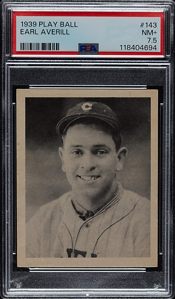 1939 R334 Play Ball #143 Earl Averill PSA NM+ 7.5