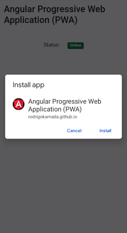 Github Rodrigokamadaangular Pwa Application Example Built With Angular 13 And Adding The