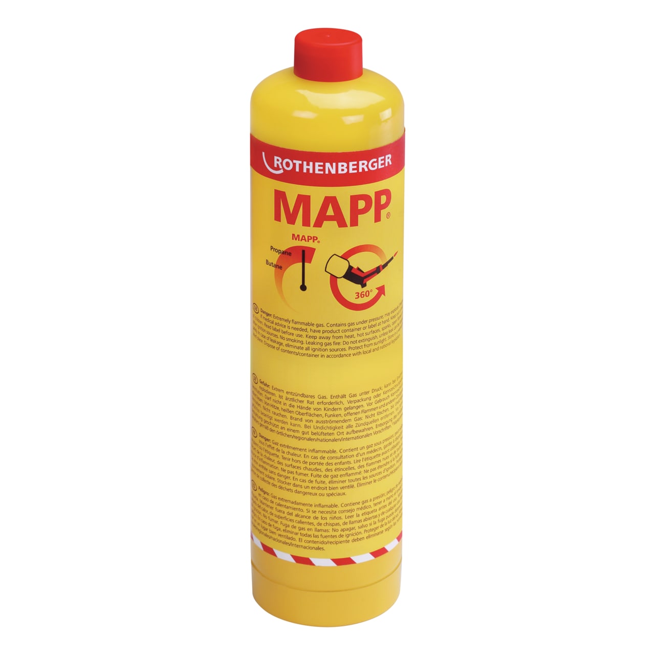 MAPP-Gas HPC, 7/16"-EU, Vers. A | Kartuschen Hartlöten | ROTHENBERGER