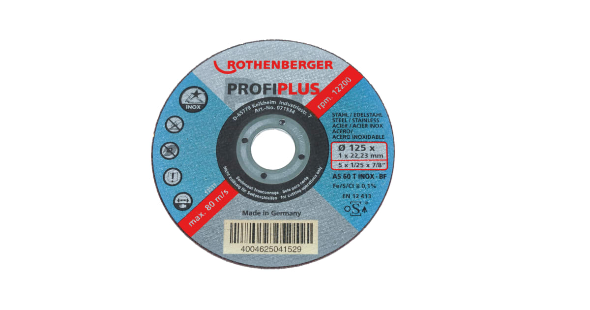 INOX PROFI Plus,115x1,Dose (content 10pcs)) | Cut-off wheels | ROTHENBERGER