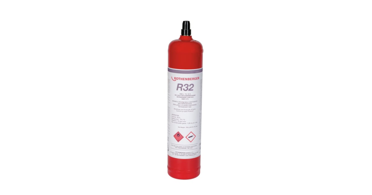 Refrigerant R32, 0.78kg,1L steel bottle | Refrigerants | ROTHENBERGER