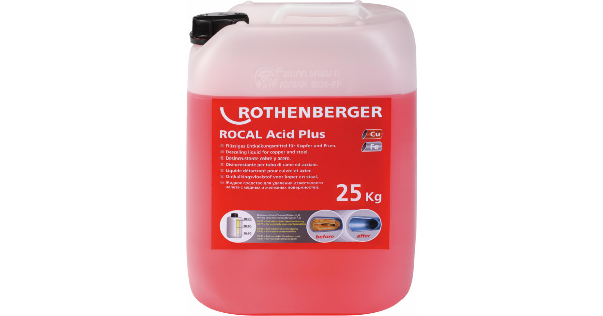 Descaling chemistry ROCAL Acid Plus, 25 kg | Decalcifying pumps ...