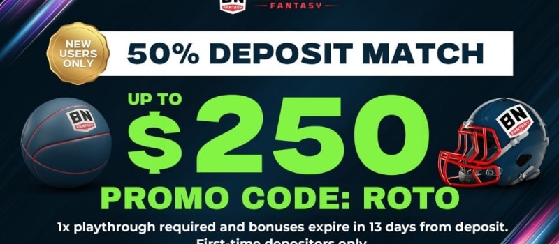 Bleacher Nation Promo Code ROTO: 50% Deposit Match Up To $250 (Dec. 24)