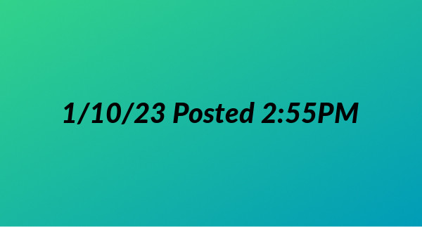 1/10/23 Posted 2:55PM — Nextdoor