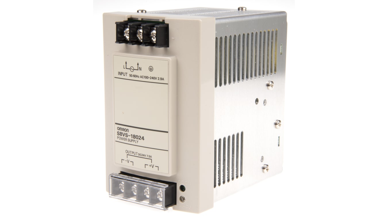 オムロンS8VS-18024 スイッチング パワーサプライ 表示モニターなし標準タイプ 出力DC24V 7.5A 180W ねじ端子台 春夏新作モデル