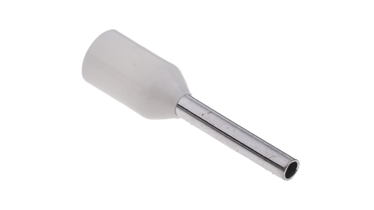 RS PRO Insulated Crimp Bootlace Ferrule, 8mm Pin Length, 1.3mm Pin ...