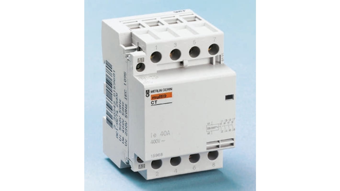 15968 | Merlin Gerin CT2000 Contactor, 240 V ac Coil, 4 Pole, 40 A, 4NO ...