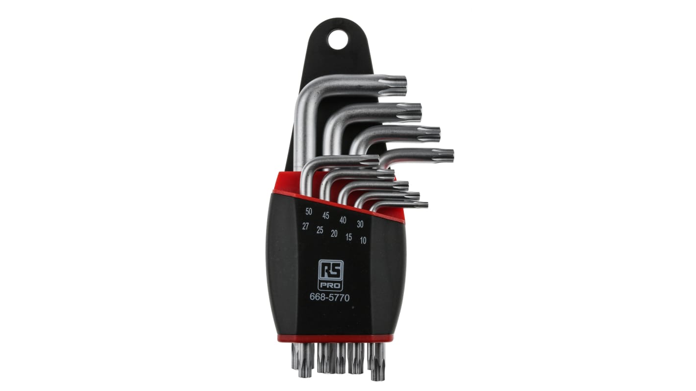 RS PRO 9 Piece L Shape Long arm Torx Key Set | RS
