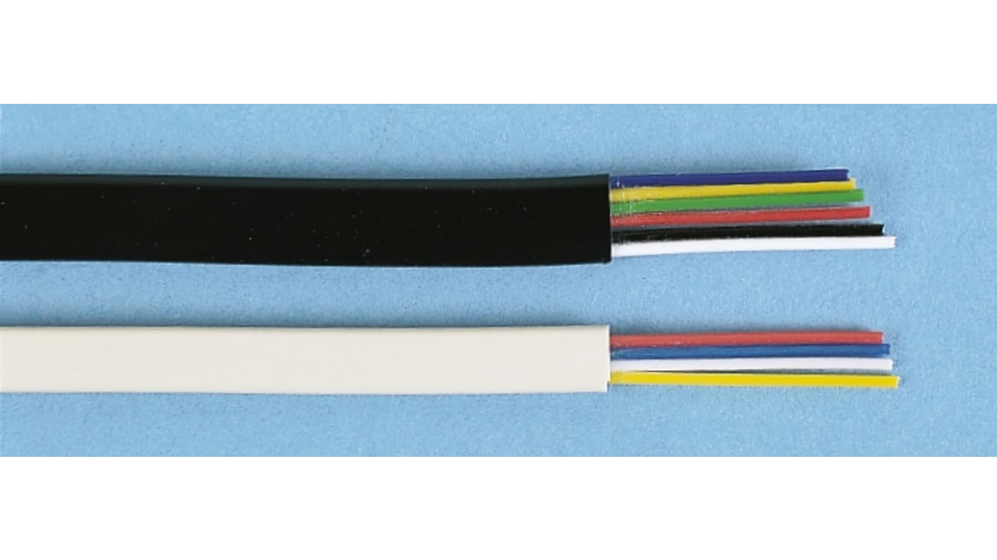 SPE191363 | Decelect Forgos 8 Core 30 AWG Telephone Cable, Black Sheath ...