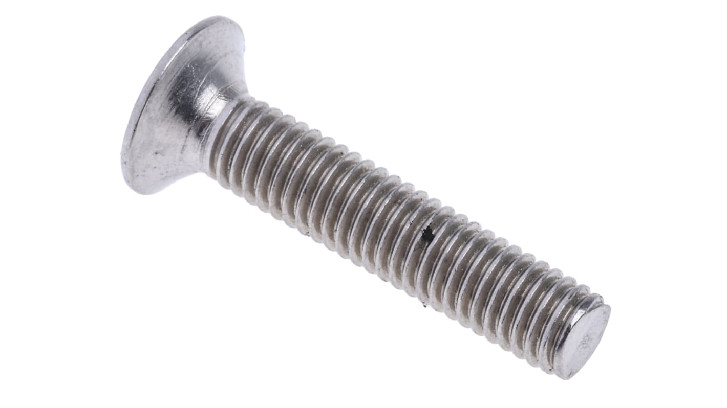 RS PRO Plain Stainless Steel Hex Socket Countersunk Screw, ISO 10642, M5 x 25mm | RS