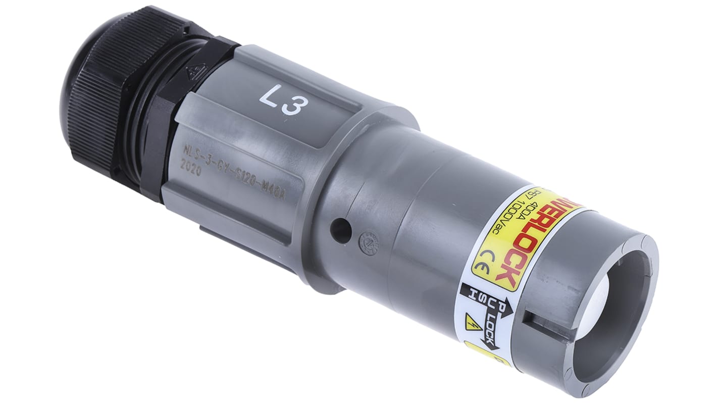 NLS-3-GY-S120-M40A | ITT Cannon, Veam Powerlock Grey Cable Mount ...