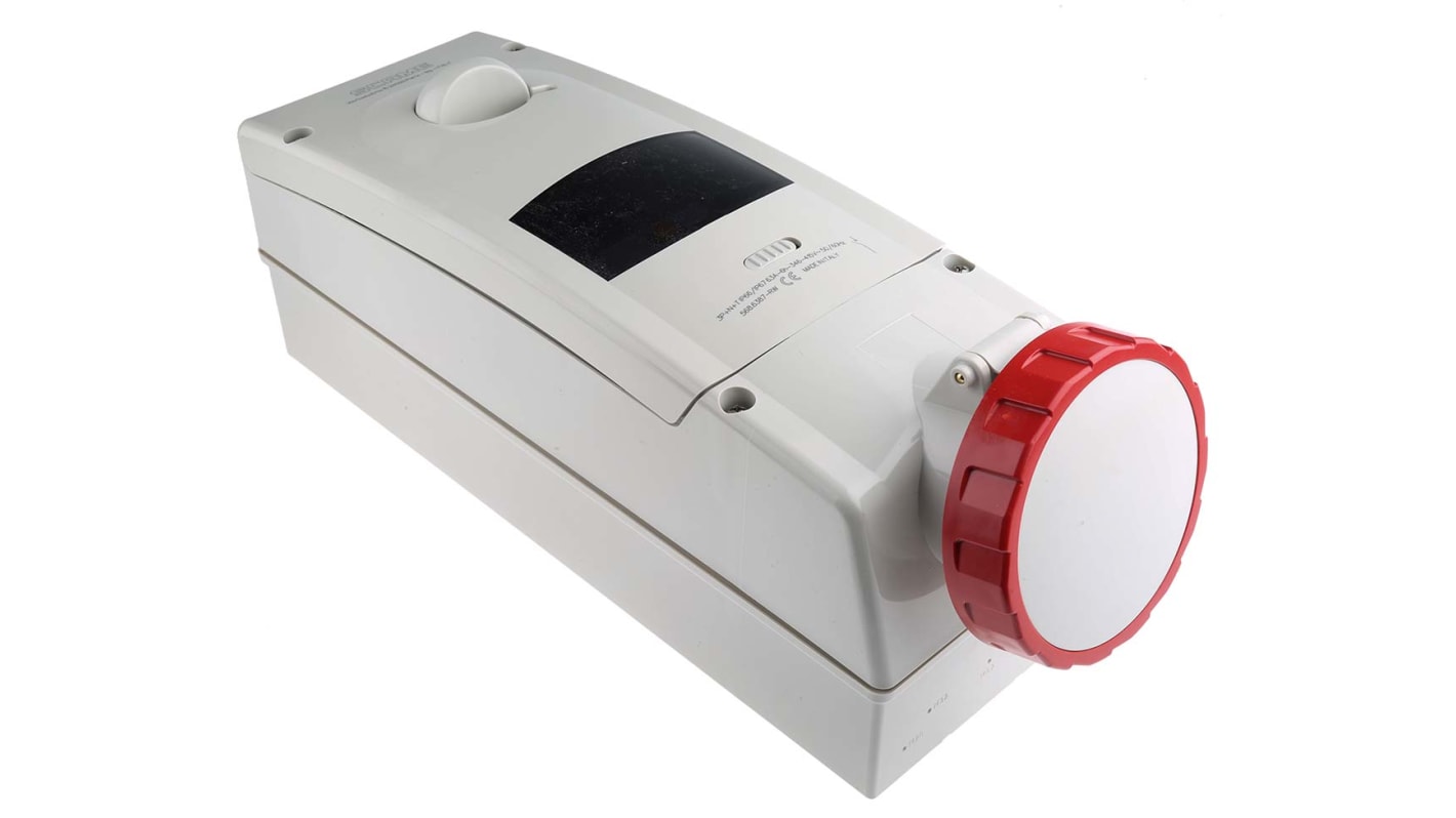 568.6387-RW | Scame, ADVANCE 2 IP67 Red Wall Mount 3P+N+E RCD ...