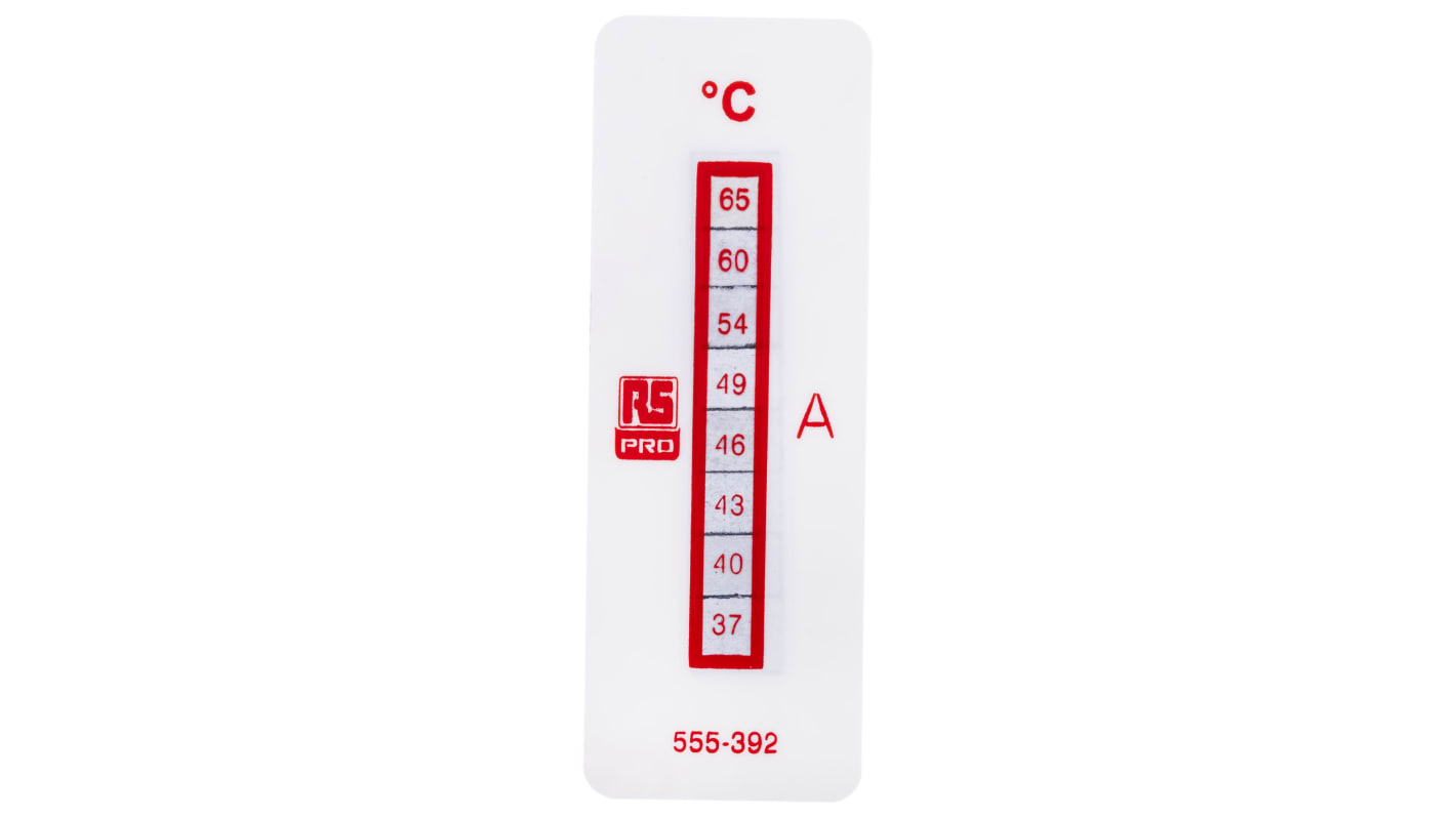 RS PRO Non-Reversible Temperature Sensitive Label, 37°C to 65°C, 8 ...