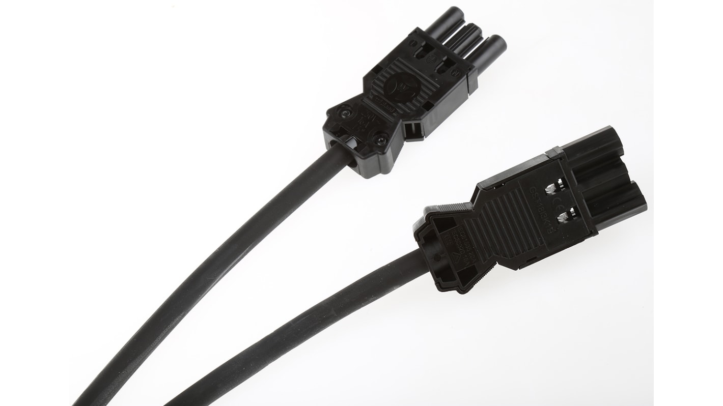 92.232.6060.1 | Wieland, GST18i3 Male to Female 3 Pole Cable Assembly ...