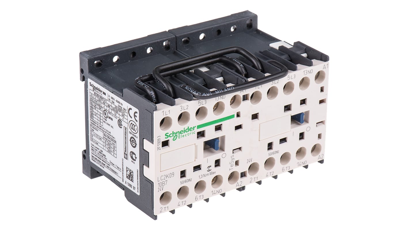 LC2K0910B7 | Schneider Electric TeSys K LC2K Contactor, 24 V ac Coil, 3 ...