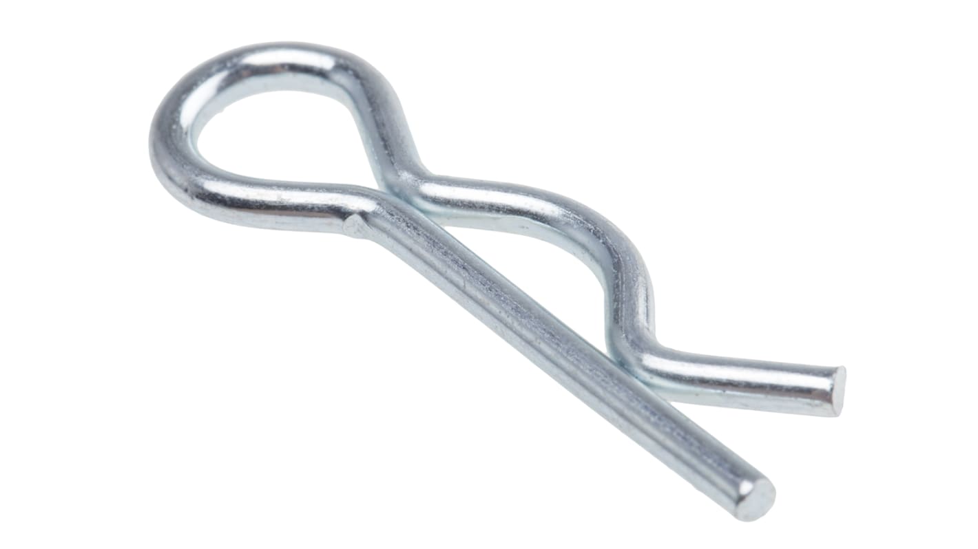 RS PRO Bright Zinc Plated Steel Retaining Clip, 8mm Diameter | RS