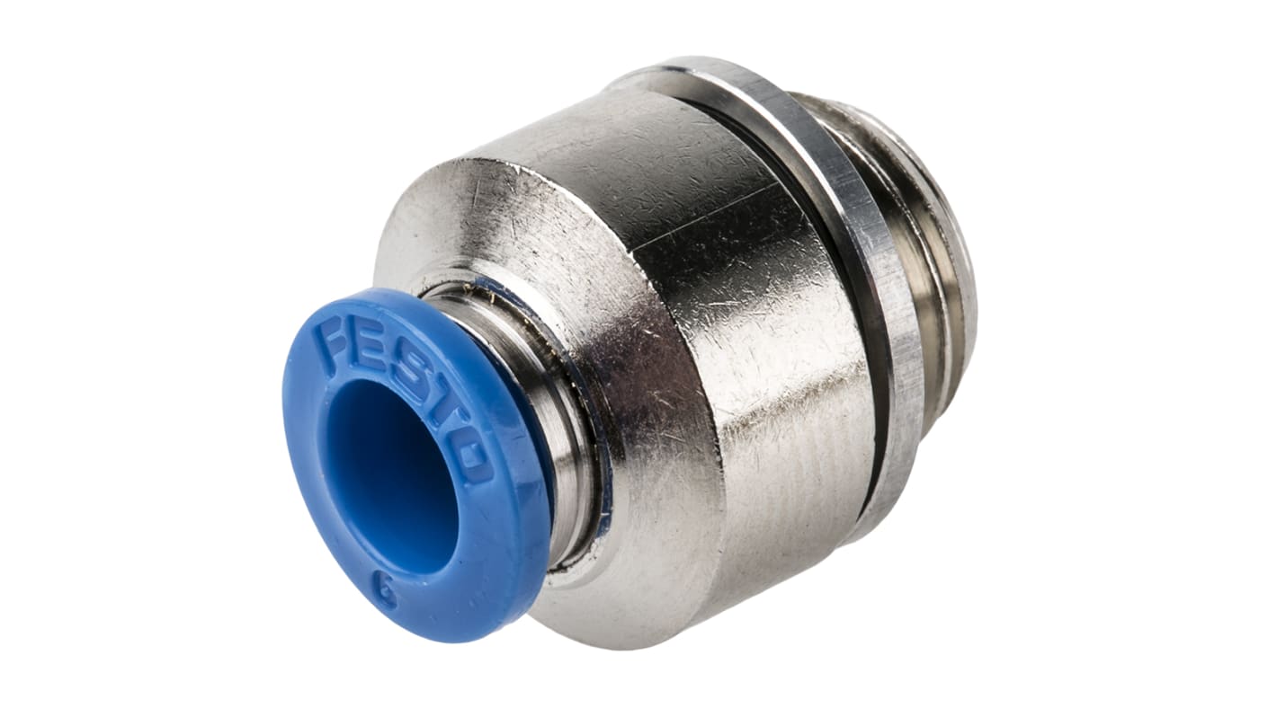 QS-G1/4-6-I | Festo QS Series Straight Threaded Adaptor, G 1/4 Male to ...