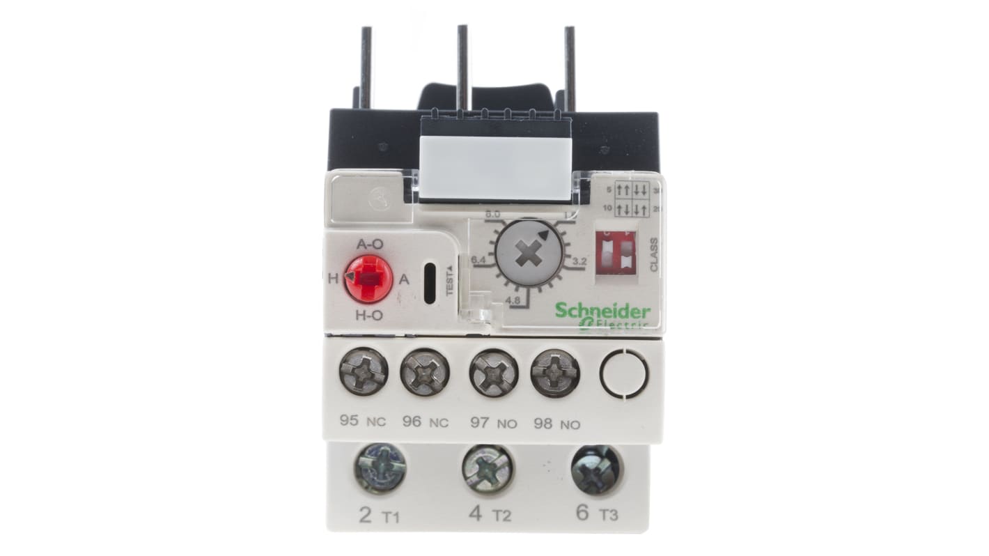 LR9D08 | Schneider Electric Thermal Overload Relay -, 1.6 → 8 A Contact ...