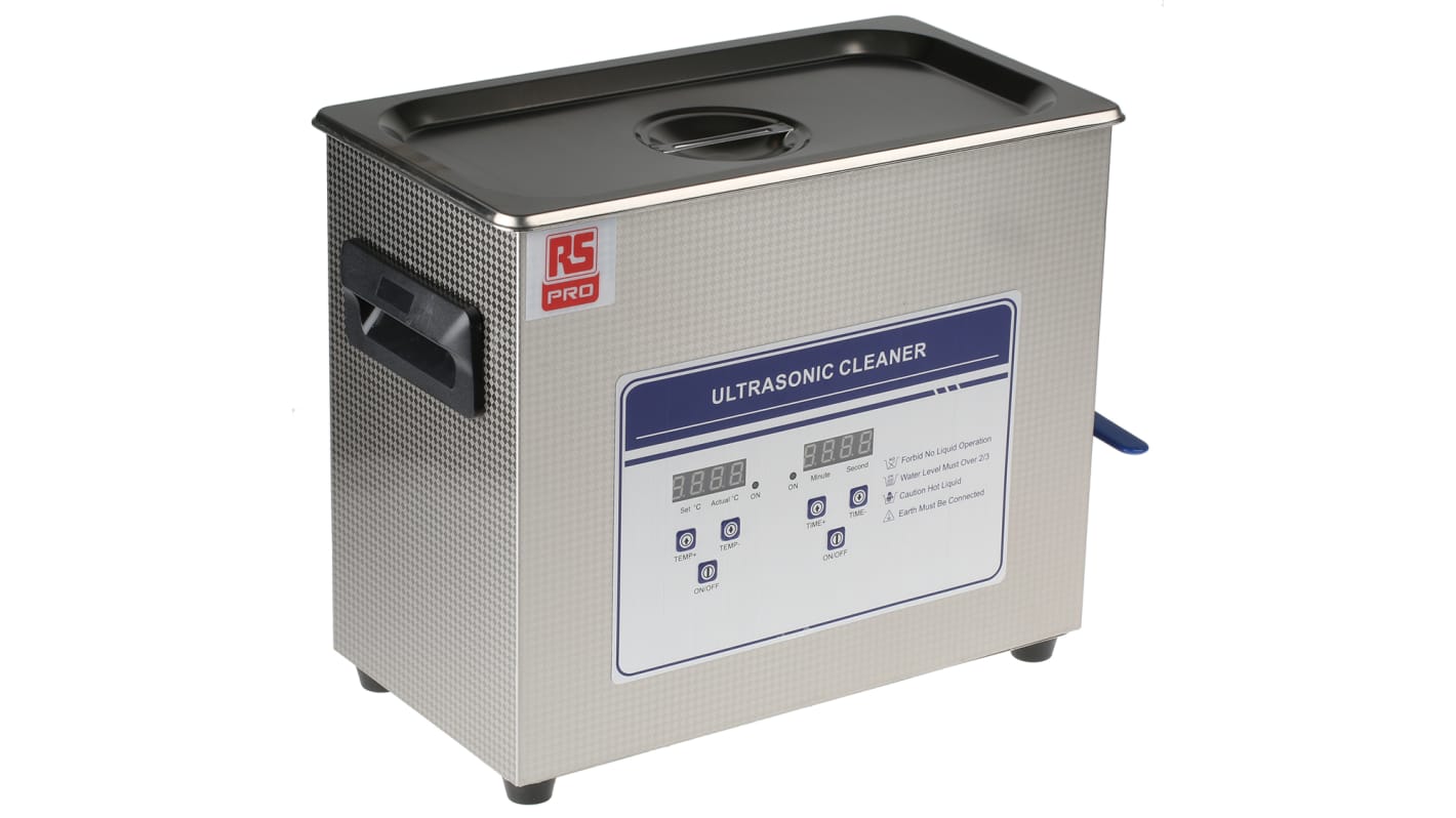 RS PRO Ultrasonic Cleaner, 200W, 6.5L | RS
