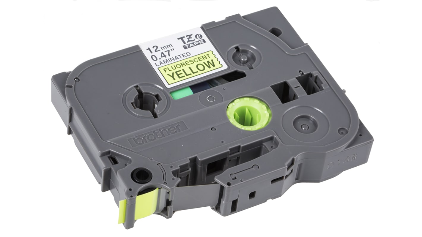 TZE-C31 | BROTHER Black on Fluorescent yellow Label Printer Tape, 5 m ...