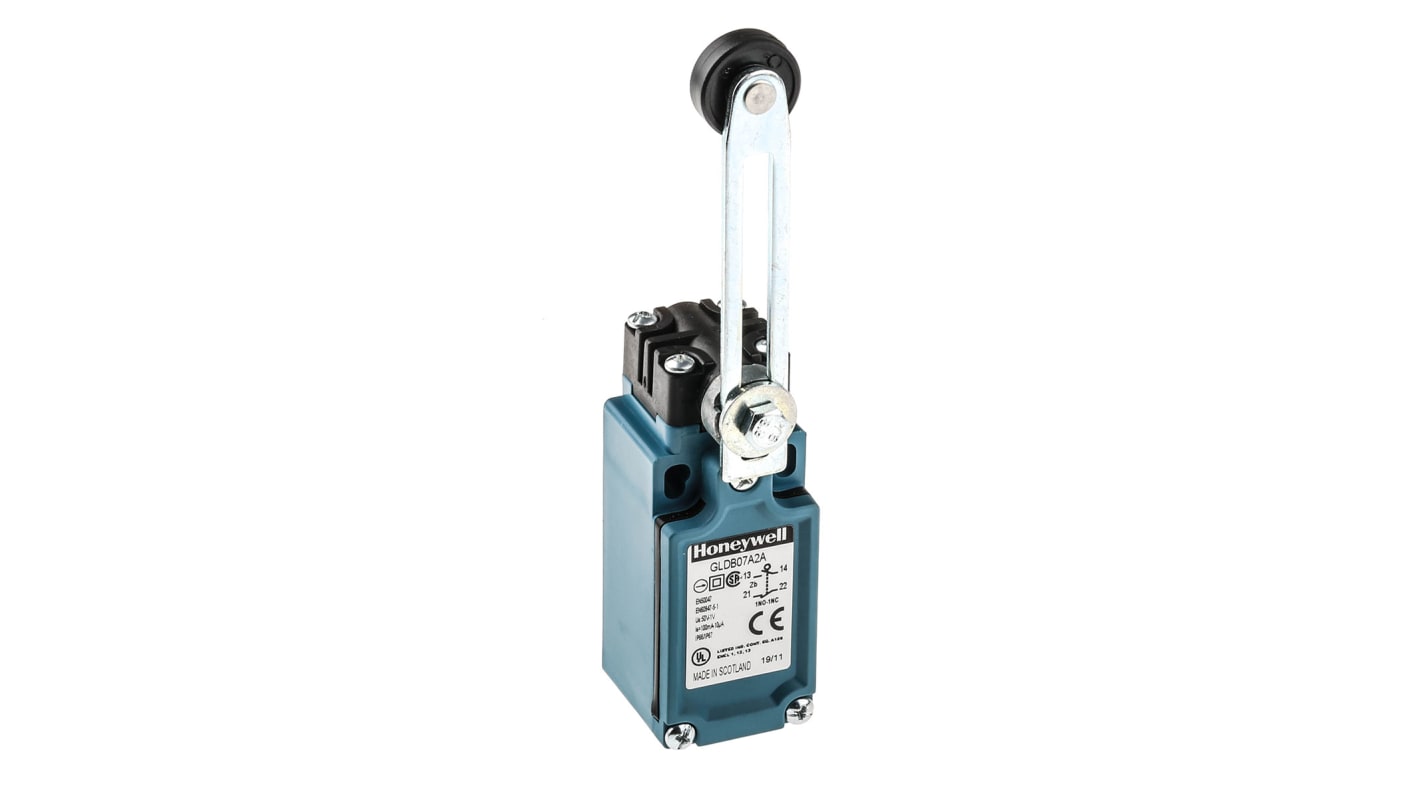 GLDB07A2A | Honeywell GLD Series Adjustable Roller Lever Limit Switch, NO/NC, IP66, SPDT 1NO/1NC ...