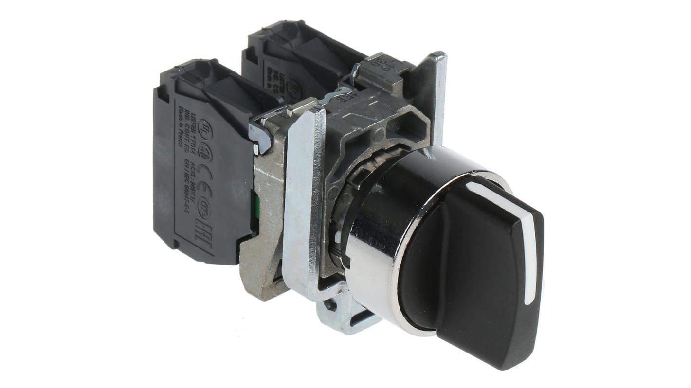 XB4BD33 | Schneider Electric 3 Position Knob Selector Switch - (2NO) | RS