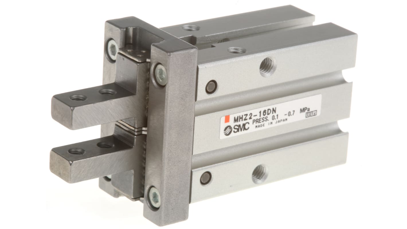 SMC 2 Finger Double Action Pneumatic Gripper, MHZ2-16DN, Parallel ...