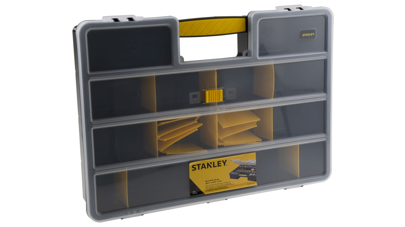 1-92-762 | Stanley 25 Cell Grey, Transparent PP, Adjustable Compartment ...