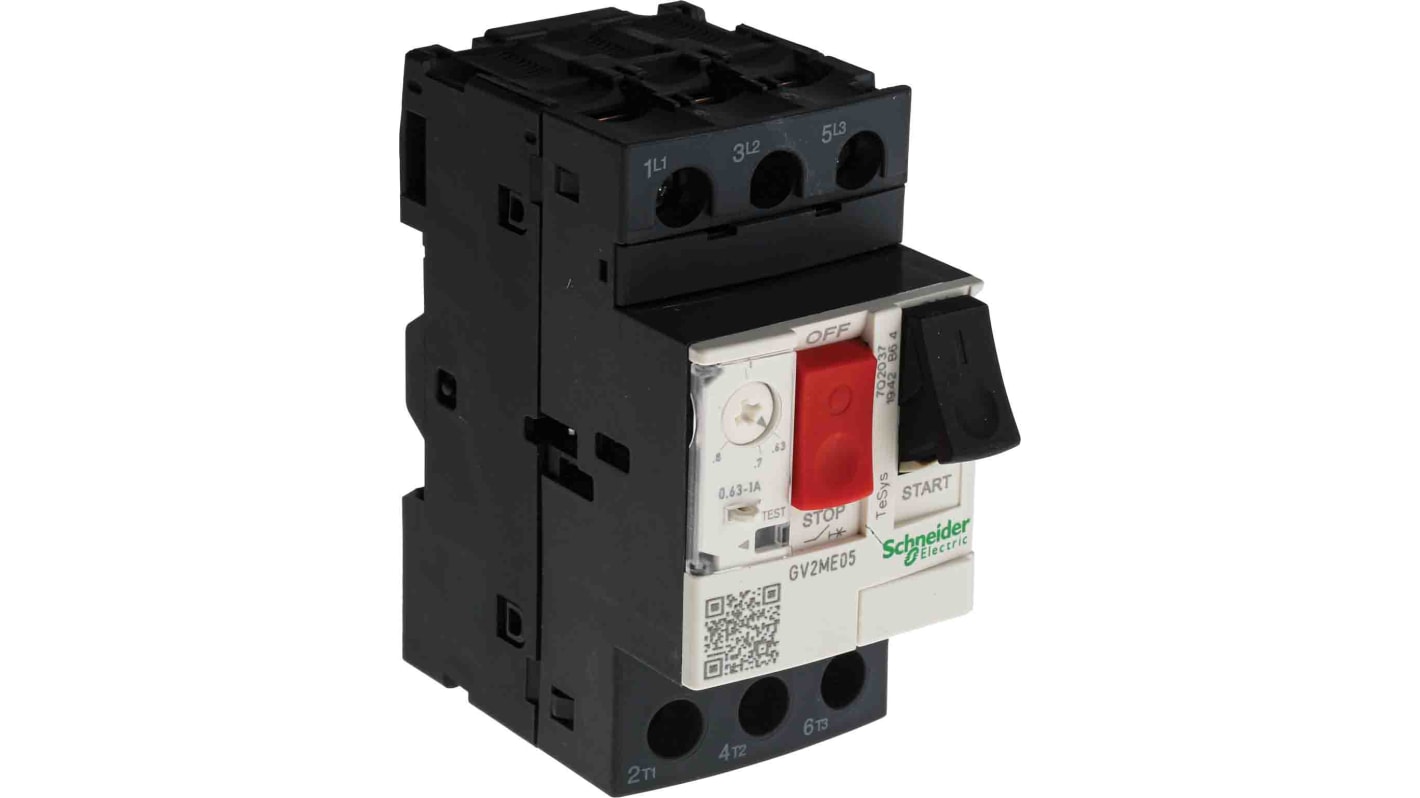 GV2ME05 | Schneider Electric 0.63 → 1 A TeSys Motor Protection Circuit ...