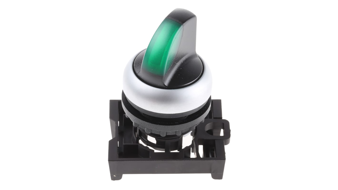 78635885 M22-WRLK3-G+M22-A | Eaton M22 Series 3 Position Selector Switch Head, 22mm Cutout ...