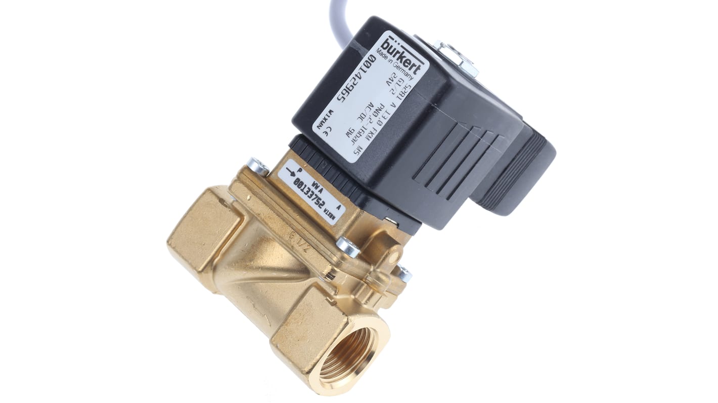 ビュルケルト ソレノイドバルブ, 24 V ac/dc210バール 136255 | RS