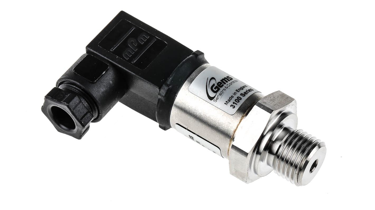 3100B0040G01B000 | Gems Sensors Gauge for Various Media Pressure Sensor, 40bar Max Pressure ...