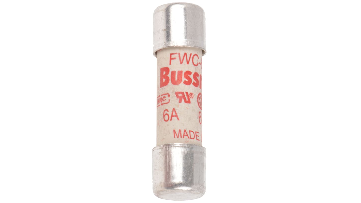 FWC-6A10F | Eaton 6A F Cartridge Fuse, 10 x 38mm | RS