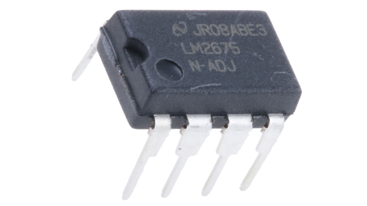 Texas Instruments, LM2675N-ADJ/NOPBStep-Down Switching Regulator, 1-Channel 1A Adjustable 8-Pin ...