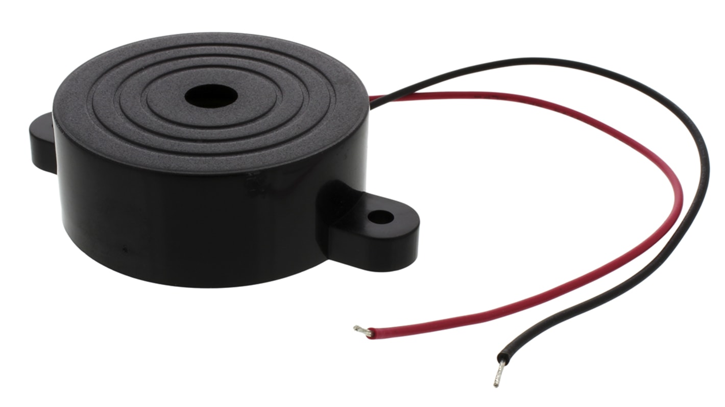 RS PRO 81dB Panel Mount Intermittent Internal Piezo Buzzer, 60 x 41.8 x ...