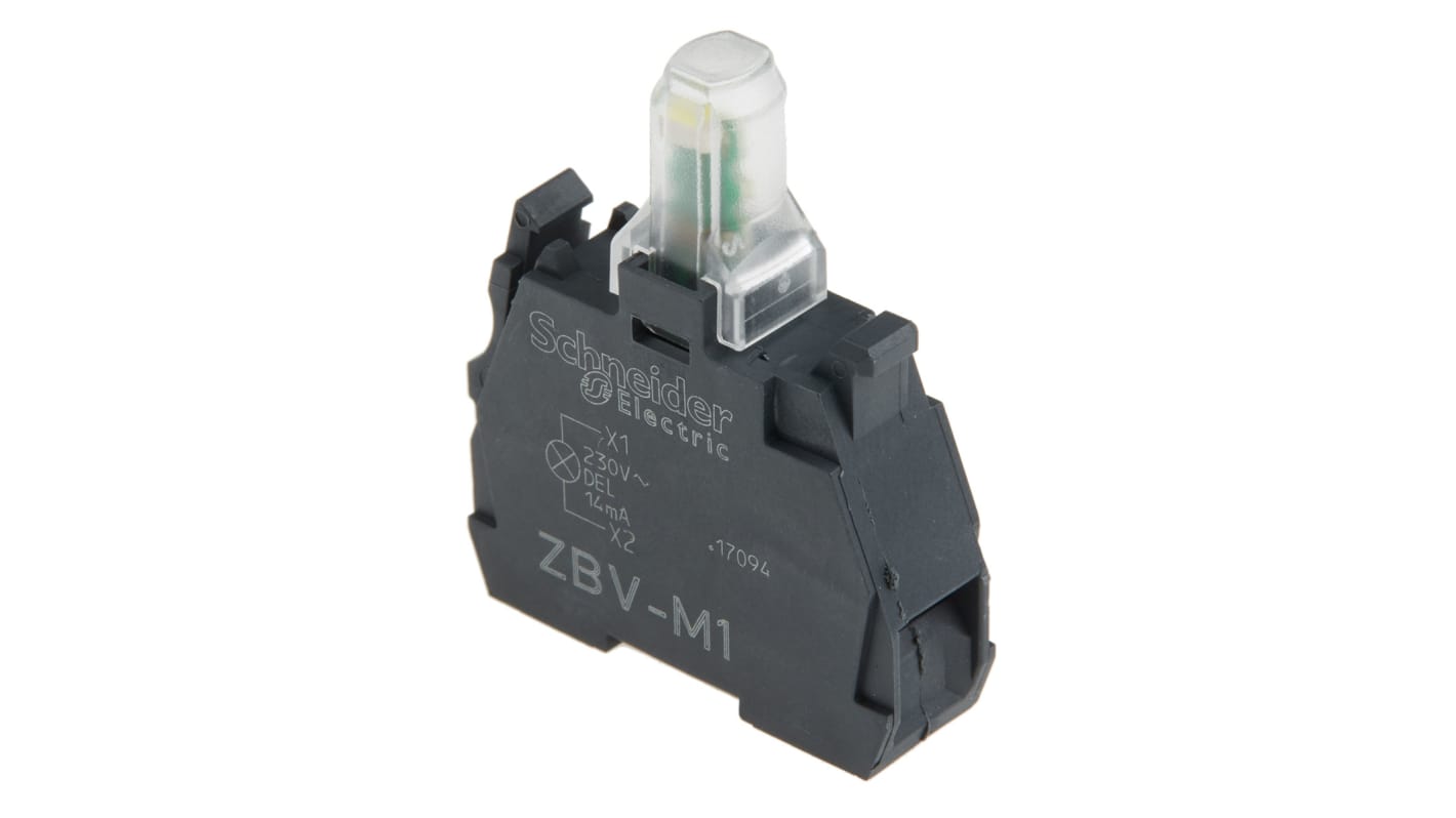 ZBVM1 | Schneider Electric Harmony XB Series Light Block, 230V, White ...