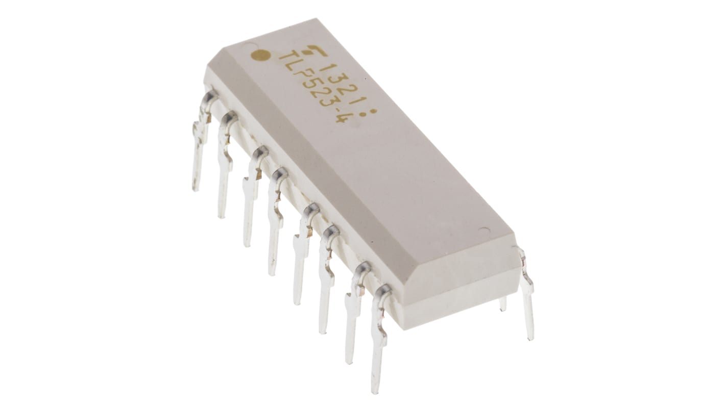 Toshiba, TLP523-4(F) DC Input Darlington Output Quad Optocoupler, Through Hole, 16-Pin PDIP | RS