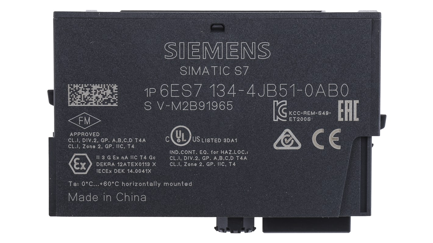 6ES7134-4JB51-0AB0 | Siemens PLC I/O Module for use with SIMATIC ET 200S Series, 81 x 15 x 52 mm ...
