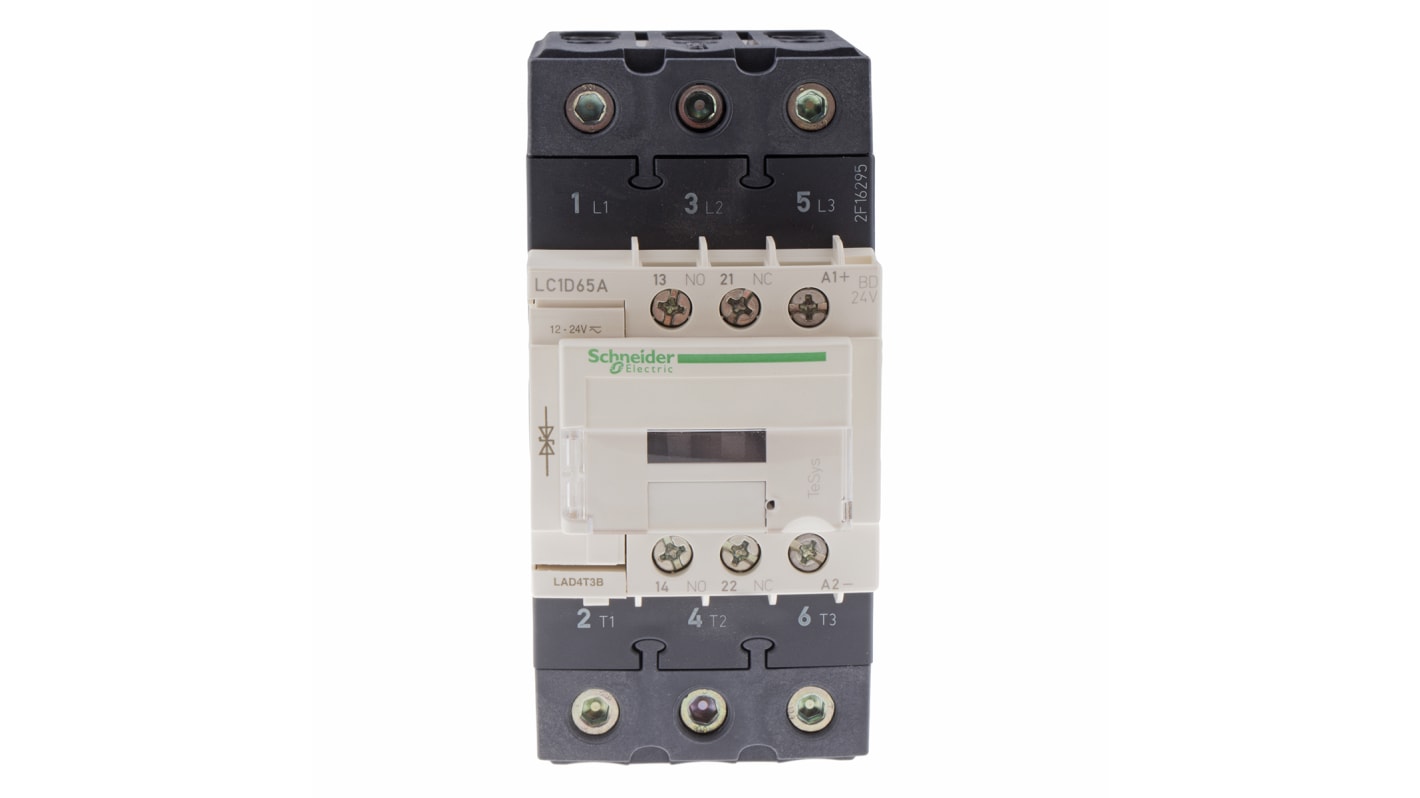 LC1D65ABD | Schneider Electric TeSys D LC1D Contactor, 24 V dc Coil, 3 ...