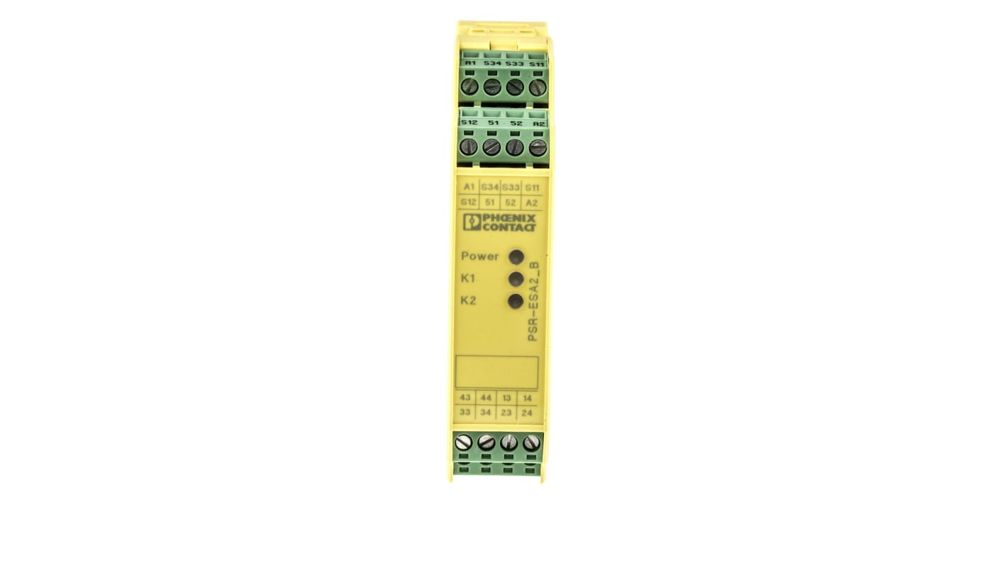2963802 | Phoenix Contact PSR-ESA Series Single-Channel Emergency Stop ...