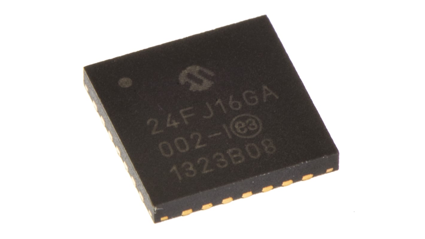 Microchip PIC24FJ16GA002-I/ML, 16bit PIC Microcontroller, PIC24FJ, 32MHz, 16 kB Flash, 28-Pin ...