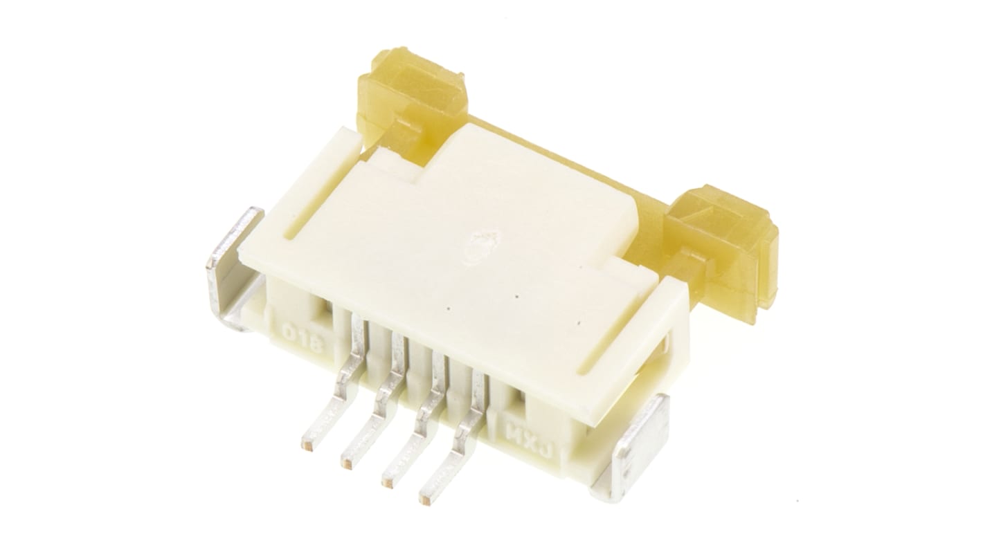 52207-0460 | Molex, Easy-On, 52207 1mm Pitch 4 Way Right Angle Female FPC Connector, ZIF Top ...