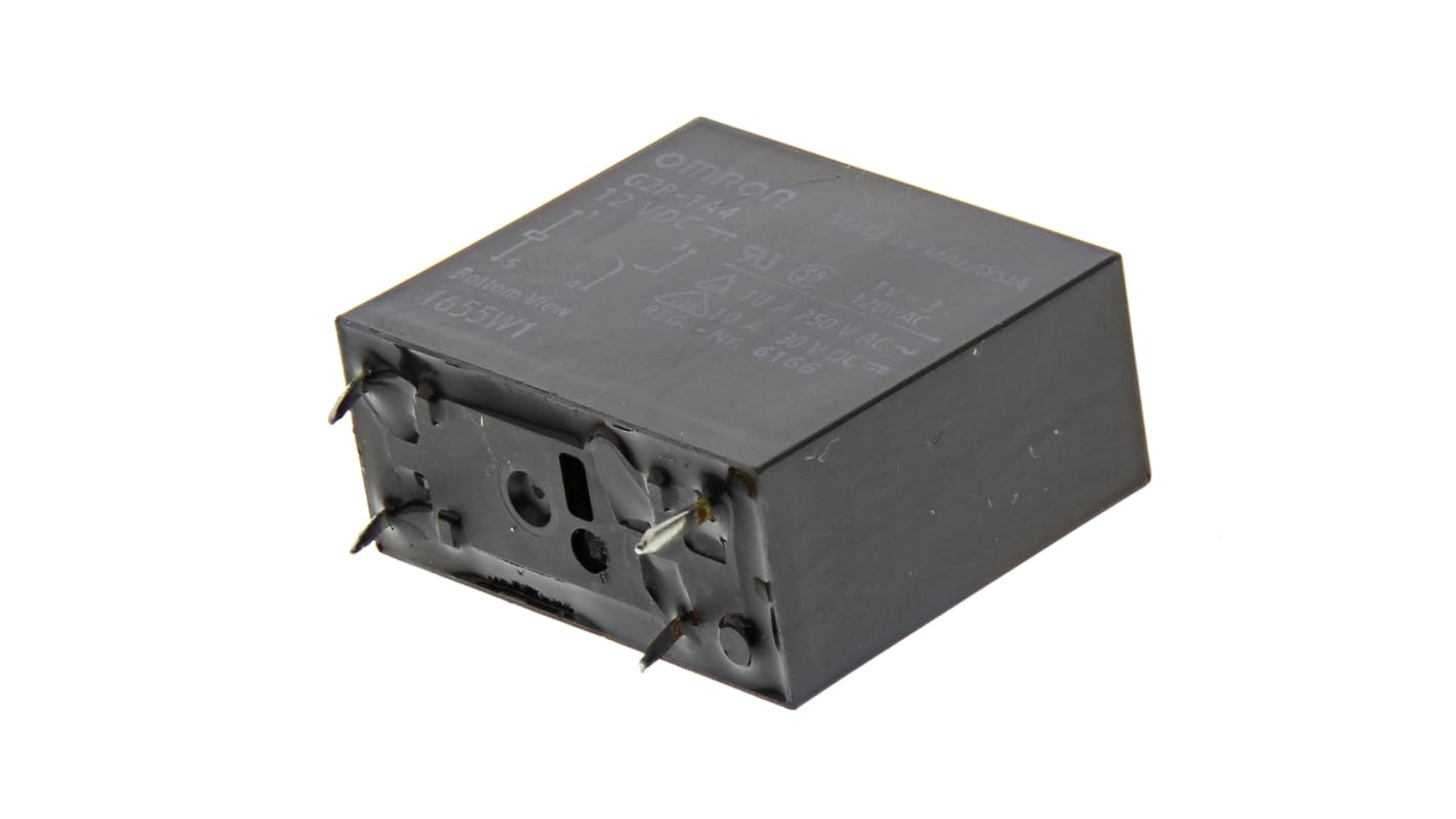 G2R-1A4 12DC | Omron PCB Mount Power Relay, 12V dc Coil, 8A Switching Current, SPNO | RS