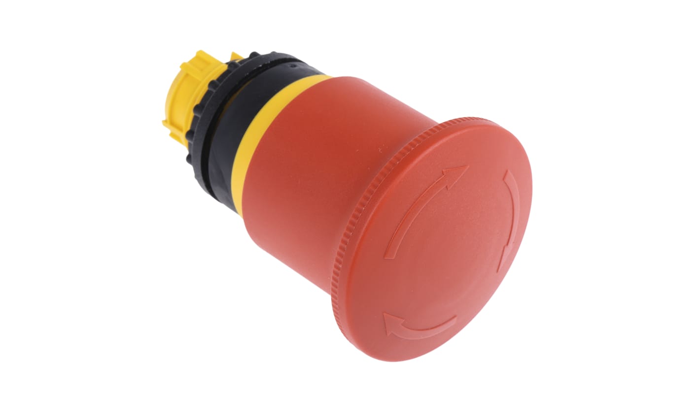 121462 M22-PVT45P | Eaton M22 Series Emergency Stop Push Button, 22mm Cutout, IP67 | RS
