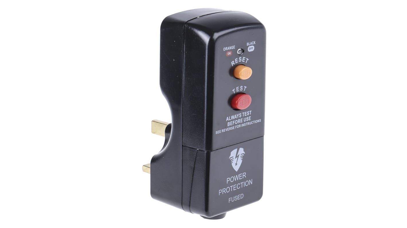 PRCDKB-MP | Masterplug RCD Plug Adapter 2 Pole ,Rated At 13A,240 V ac | RS