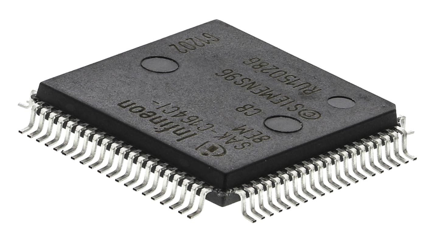 Infineon C164CI8EMCBKXQMA1, 16bit C166 Microcontroller, C166, 20MHz, 64 ...