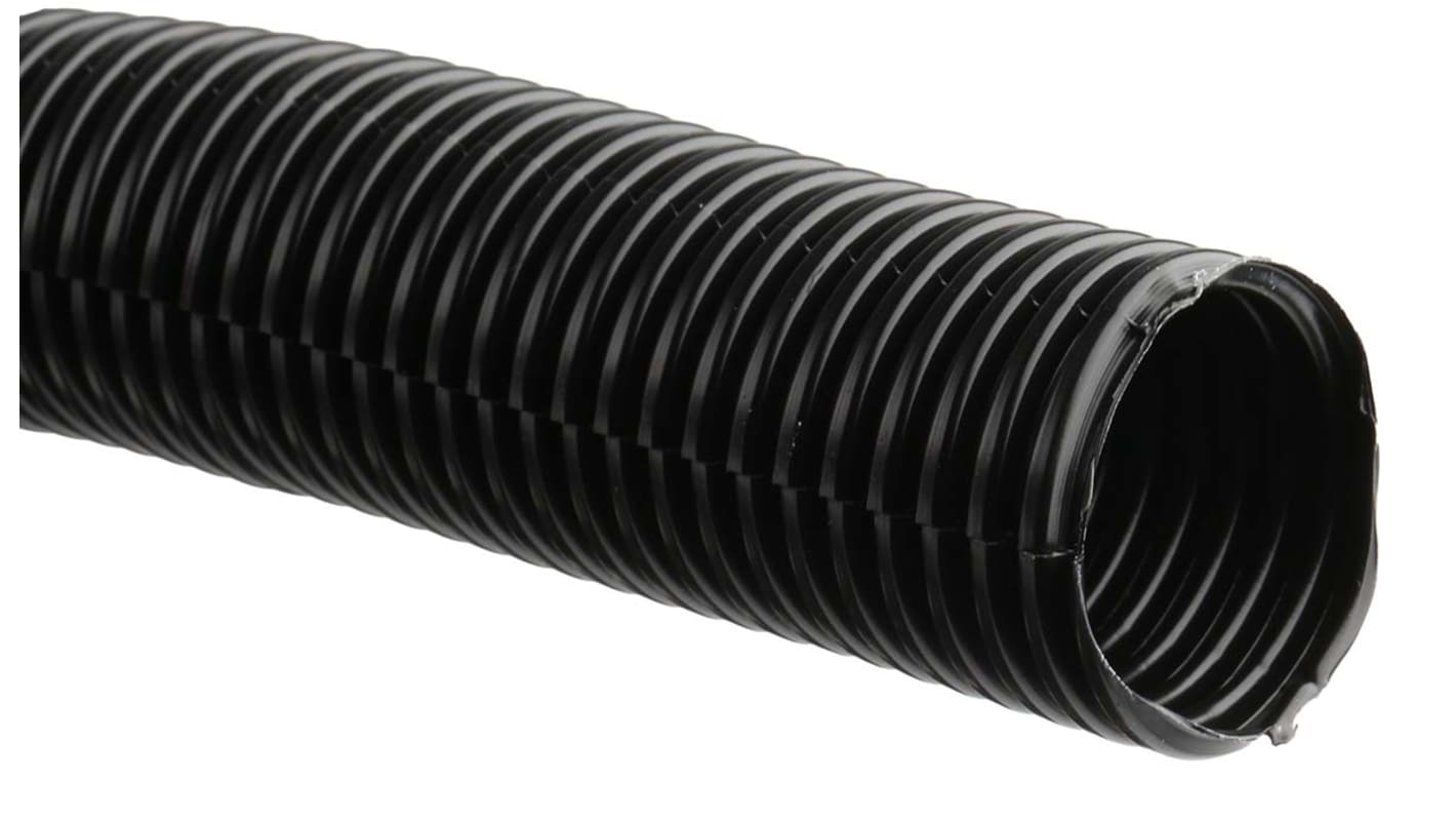 RS PRO Flexible, Split Conduit, 25mm Nominal Diameter, Plastic, Black | RS