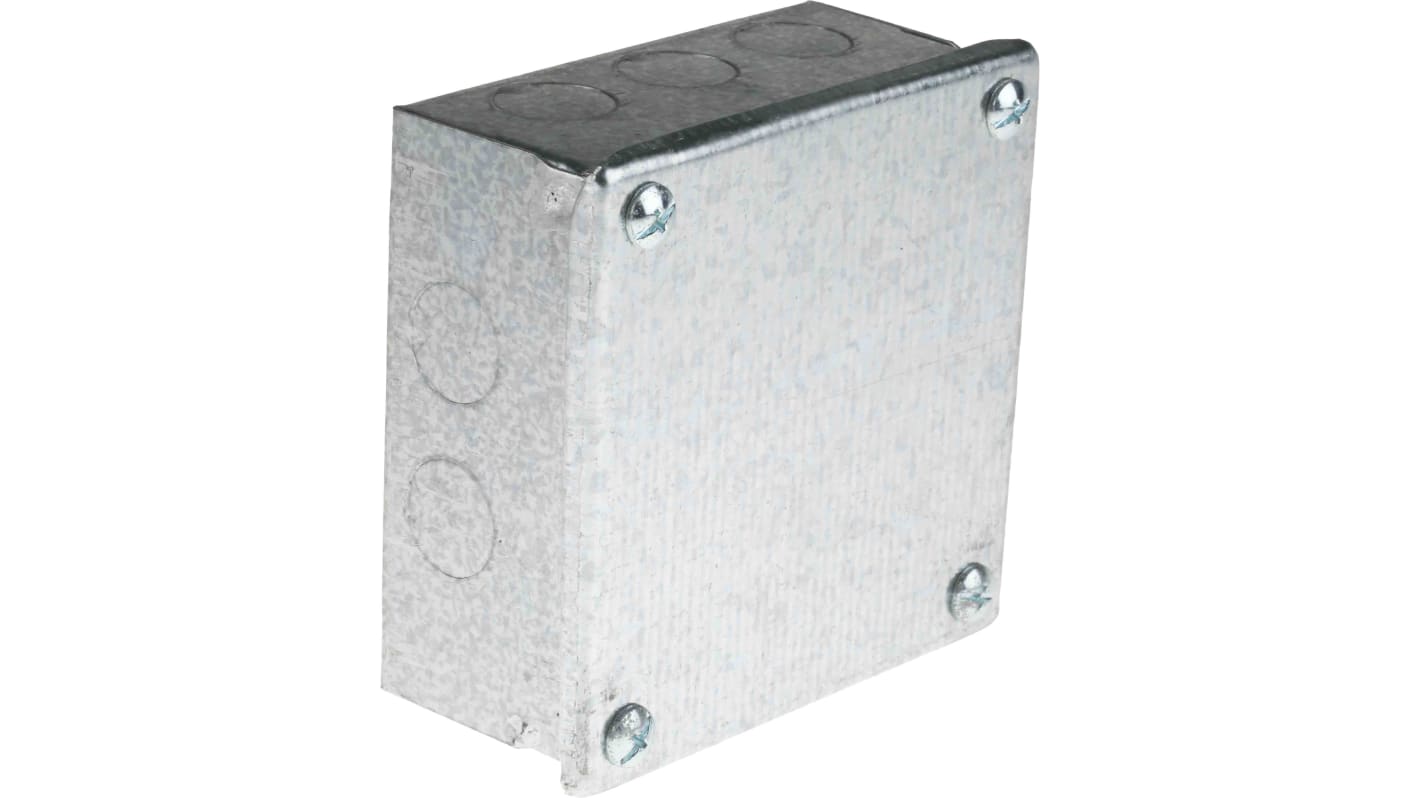 RS PRO Steel Galvanised Adaptable Box, 100mm x 100mm x 50mm | RS