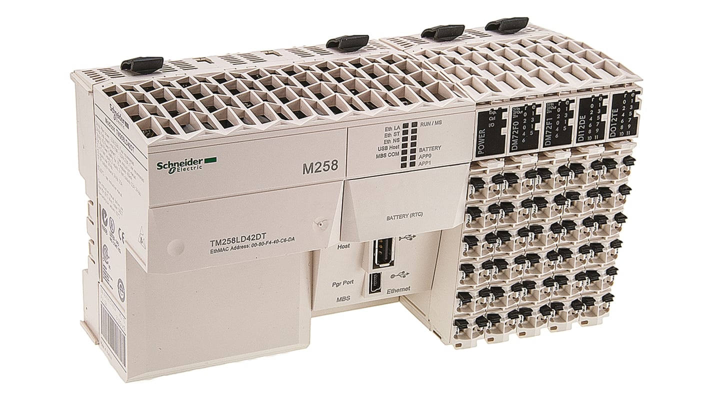 TM258LD42DT | Schneider Electric Modicon M258 PLC CPU - 26 Inputs, 16 ...