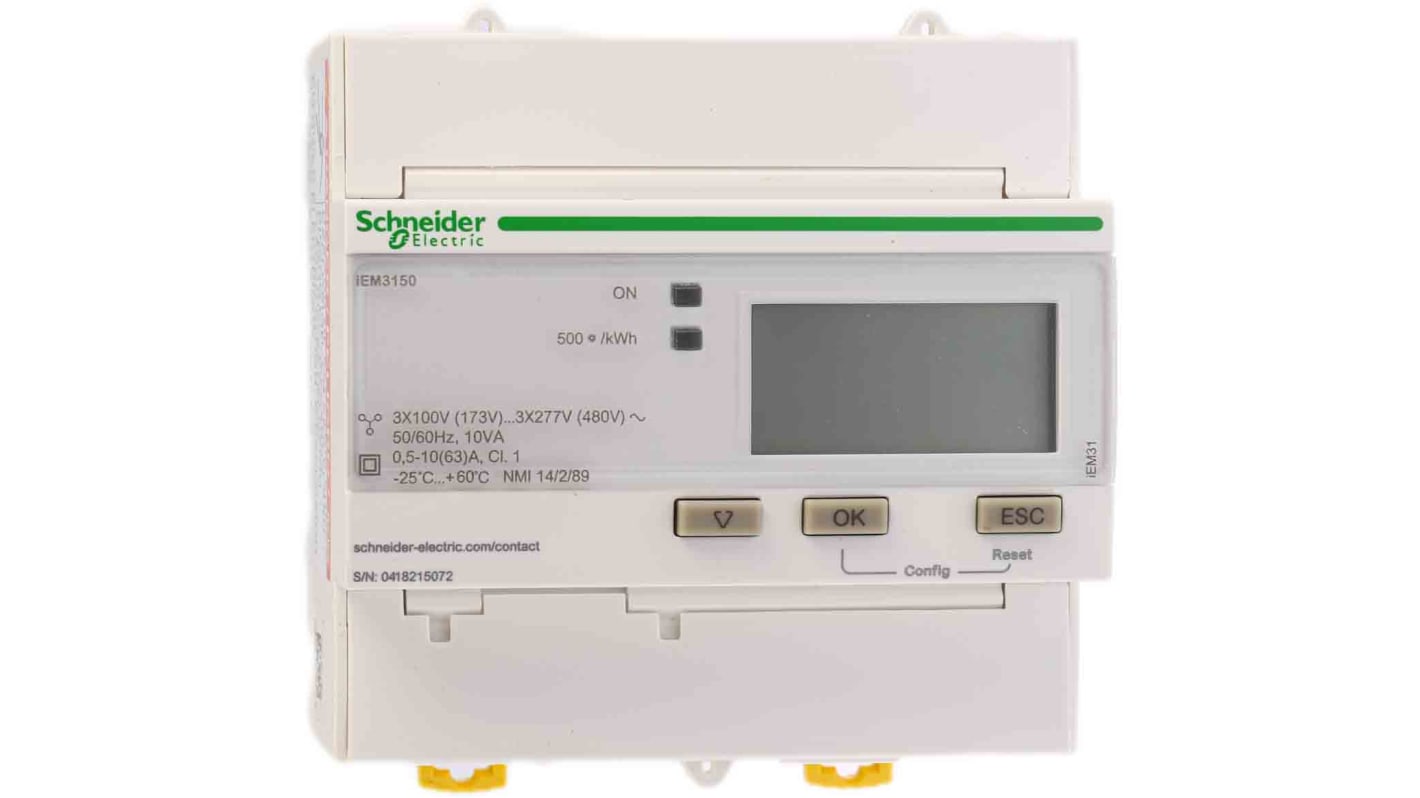 A9MEM3150 | Schneider Electric 1, 3 Phase LCD Energy Meter | RS